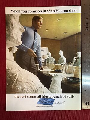 Van Heusen with Kodel Men’s Dress Shirts 1968 Print Ad - Great To Frame ...