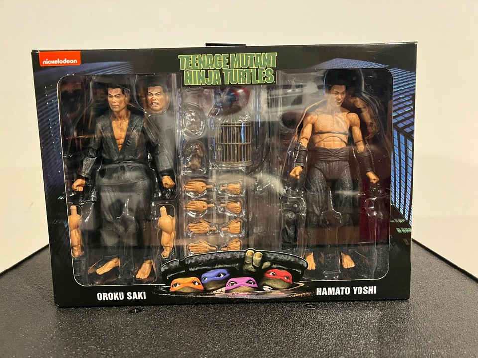 NECA Teenage Mutant Ninja Turtles TMNT Oroku Saki & Hamato Yoshi ...