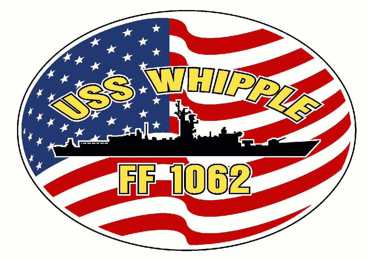 USS WHIPPLE FF 1062 DE 1062 Oval Decal / Sticker Military USN U S Navy ...