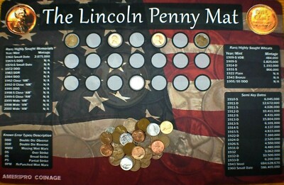 11"X17" Lincoln Coin Roll Hunting Mat~Search/Collection~Soft/Safe ...