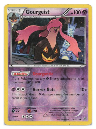 Gourgeist #45/119 XY: Phantom Forces Pokemon tcg REVERSE HOLO | eBay