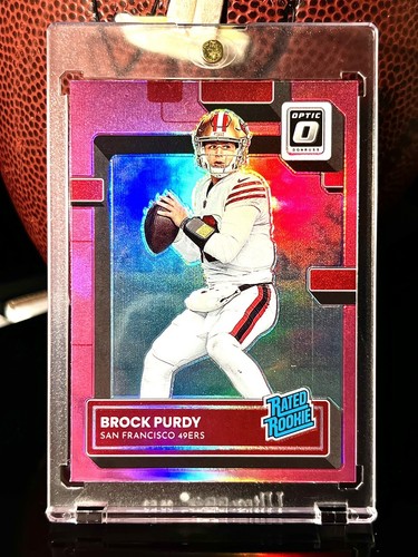 2022 Donruss Optic Brock Purdy Pink Prizm Rated Rookie Card RC #277 ...