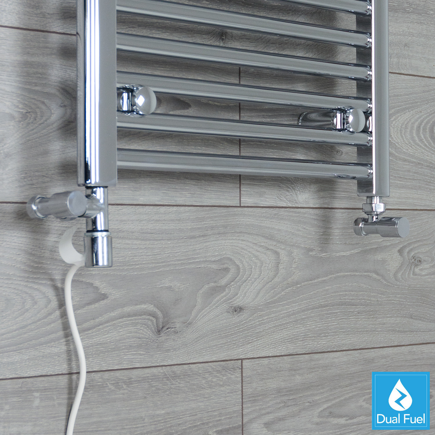 Chrome Dual Fuel Kit Conversion for Heated Towel Rail Radiator Element ...
