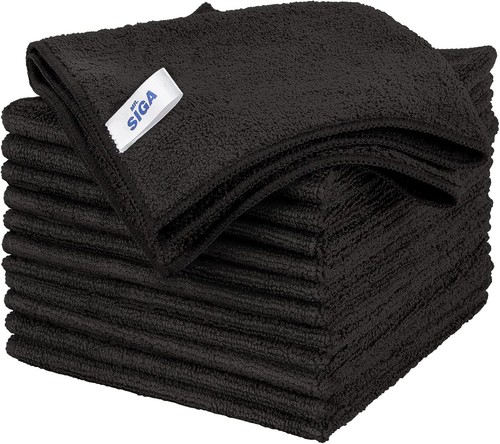 MR.SIGA 12 Pack Microfiber Cleaning Cloths 12"x12" All-Purpose Towels ...