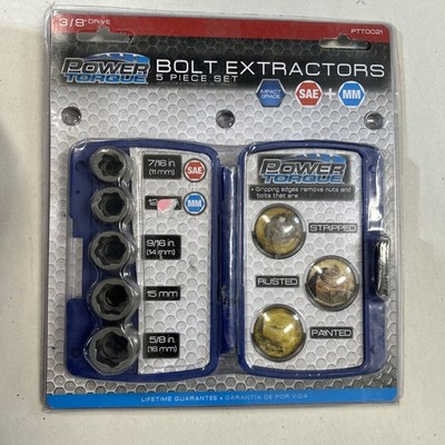 Power Torque Bolt Extractors - 5-Pieces #PTT0021 - with hard case | eBay