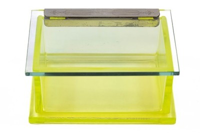 Yellow Uranium Glass Box with Silver Hinge (FRX) | eBay