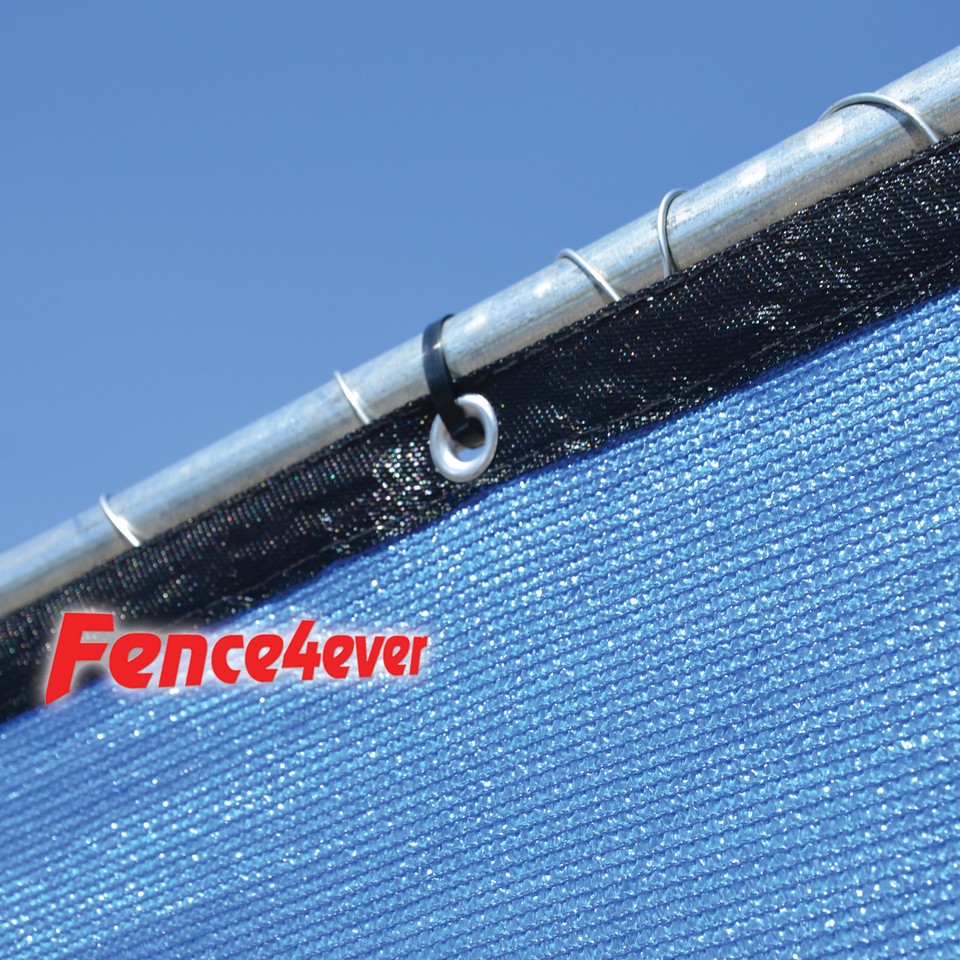 Blue 4'x50' 4ft Fence Privacy Screen Windscreen Shade Cover Mesh Fabric ...