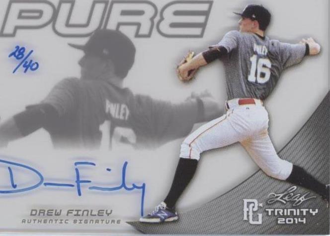 2014 Leaf Trinity - Perfect Game Pure Autographs Drew Finley #PGP-DF1 ...