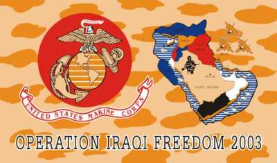 USMC OIF Flag 3x5ft US Marine Corps Operation Iraqi Freedom 2003 ...