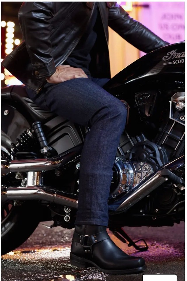 Frye Harness 12R Boots Men 9.5R EW Black Leather Engineer Motorcycle ...