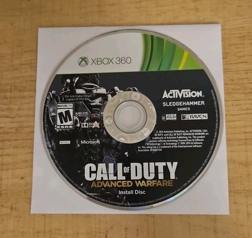 Call of Duty Advanced Warfare Install Disc Replacement Xbox 360 Disc ...