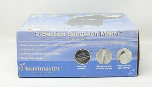 Toastmaster Cookin' In Style 2-Section (Twin) Sandwich Maker for sale ...