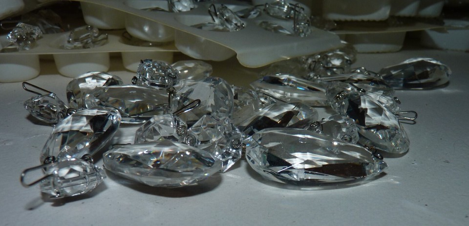 437 80's Czech. Cut Lead Glass Prisms, Chandelier Crystals. Suncatchers ...