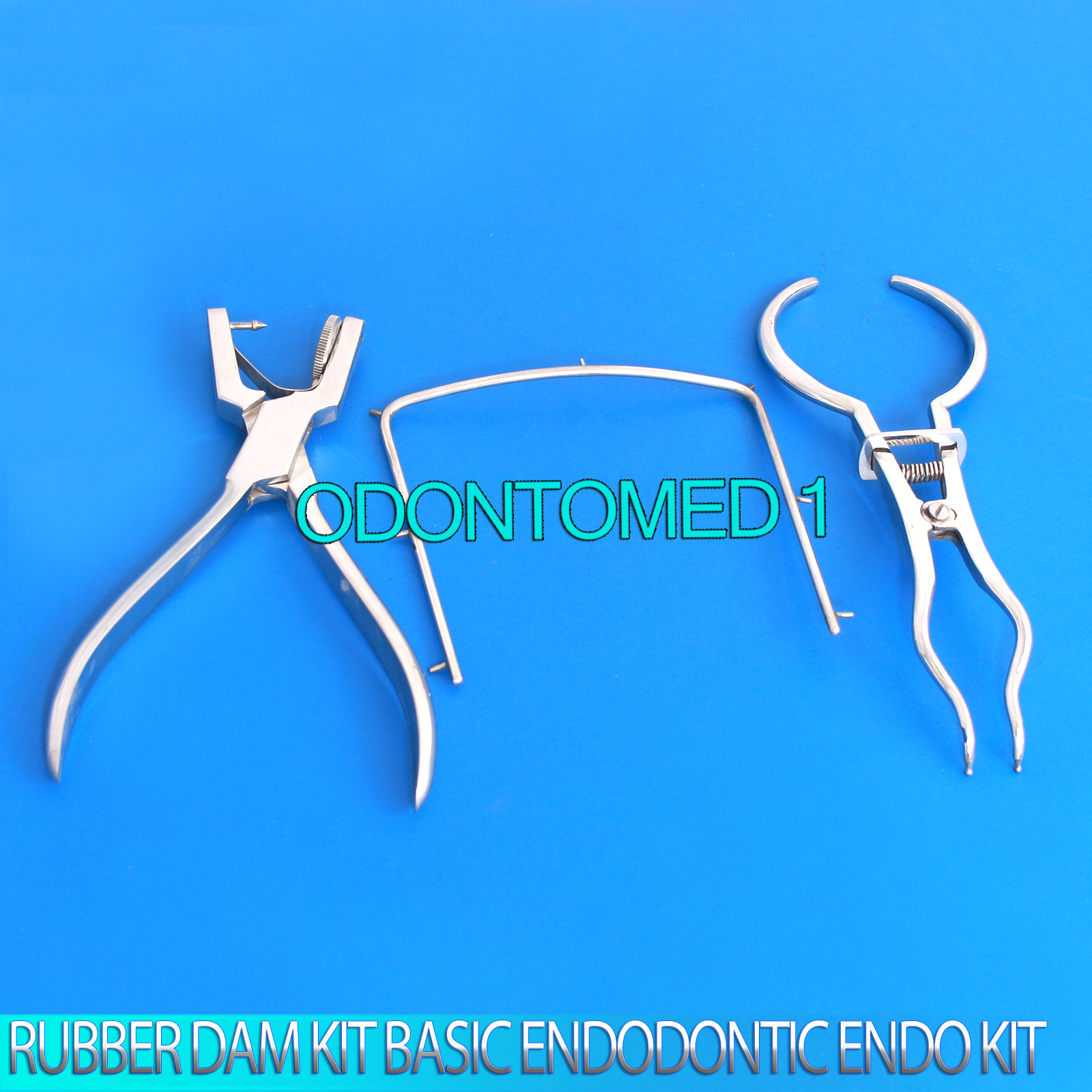 Rubber Dam Kit Basic Endodontic Endo Ainsworth Punch Pliers Brewer ...