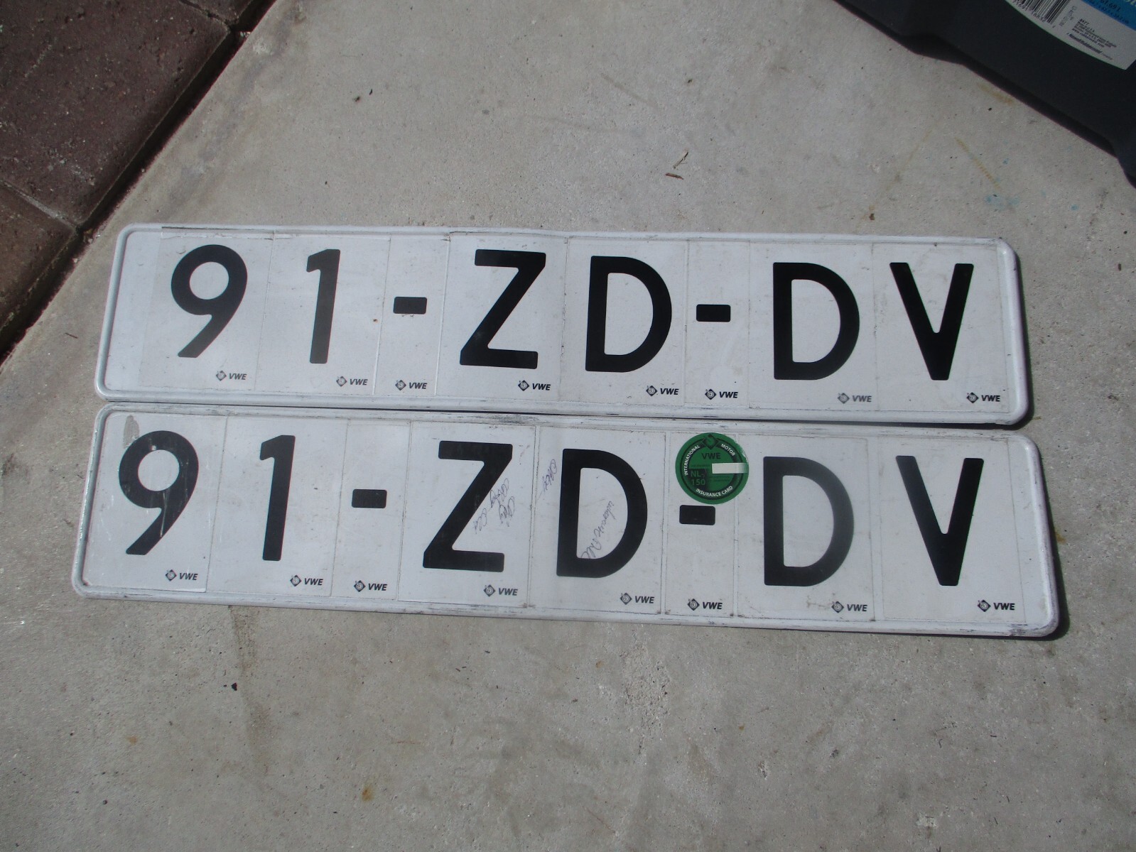 Netherland license plate International Motor Insurance Card # 91 - ZD ...