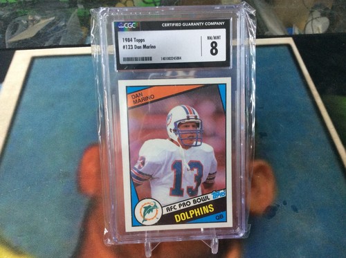 1984 Topps Dan Marino RC Rookie #123 CGC 8 Graded Card Miami Dolphins ...