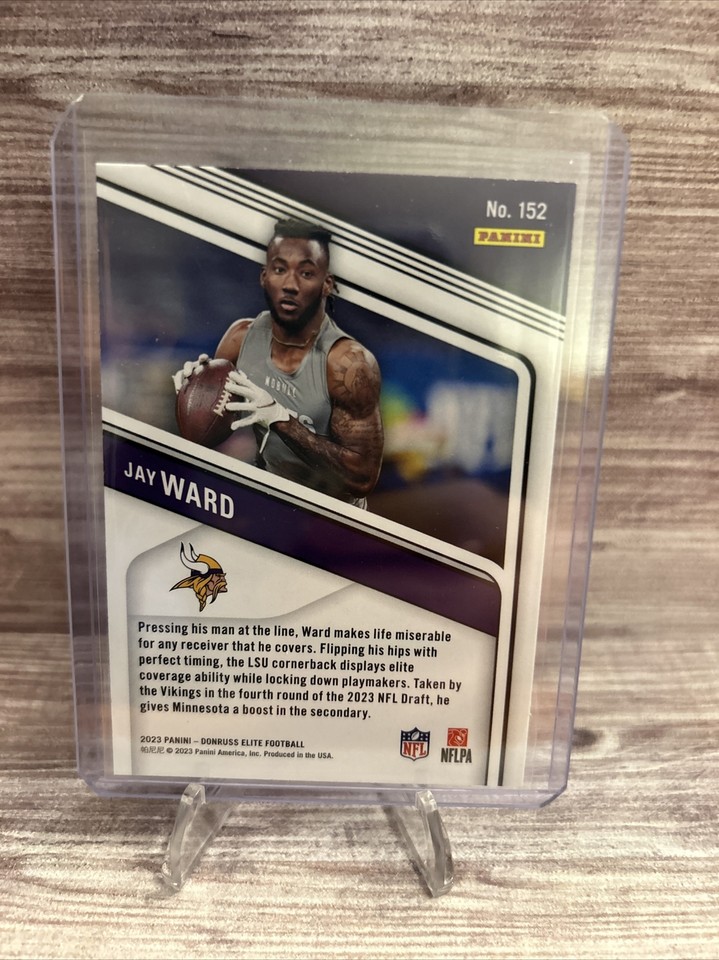2023 Panini Donruss Elite Jay Ward Rookie Green Disco Parallel Vikings ...