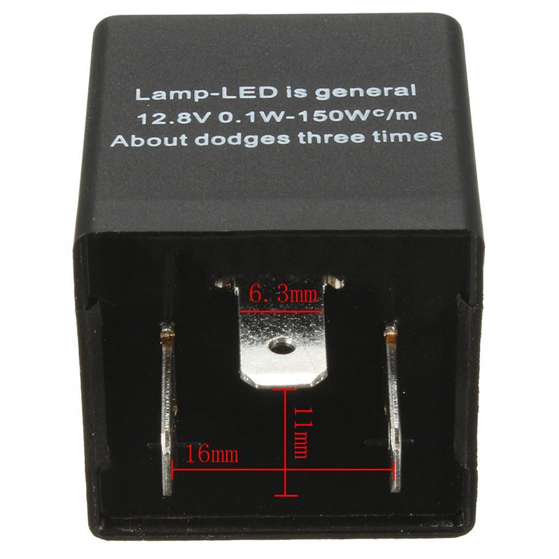 12V 3-PIN Electronic LED Adjustable Flasher Relay For Car Turn Signal ...