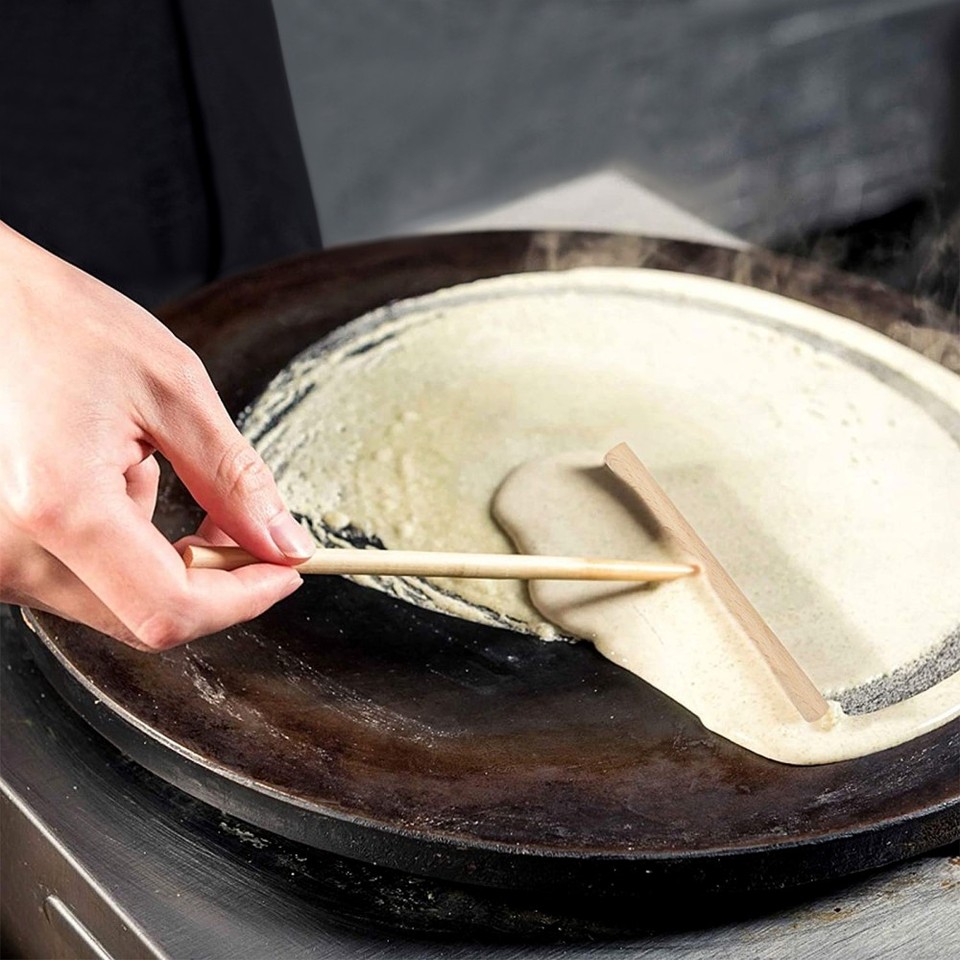 Pancake Wooden Rake Crepe Spreader Tool Cooking Utensils for Pancakes ...