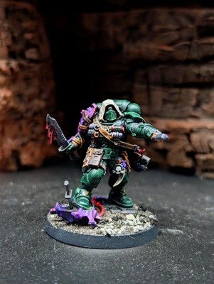 Space Marine Dark Angels Lieutenant With Combi Weapon, Very Well ...