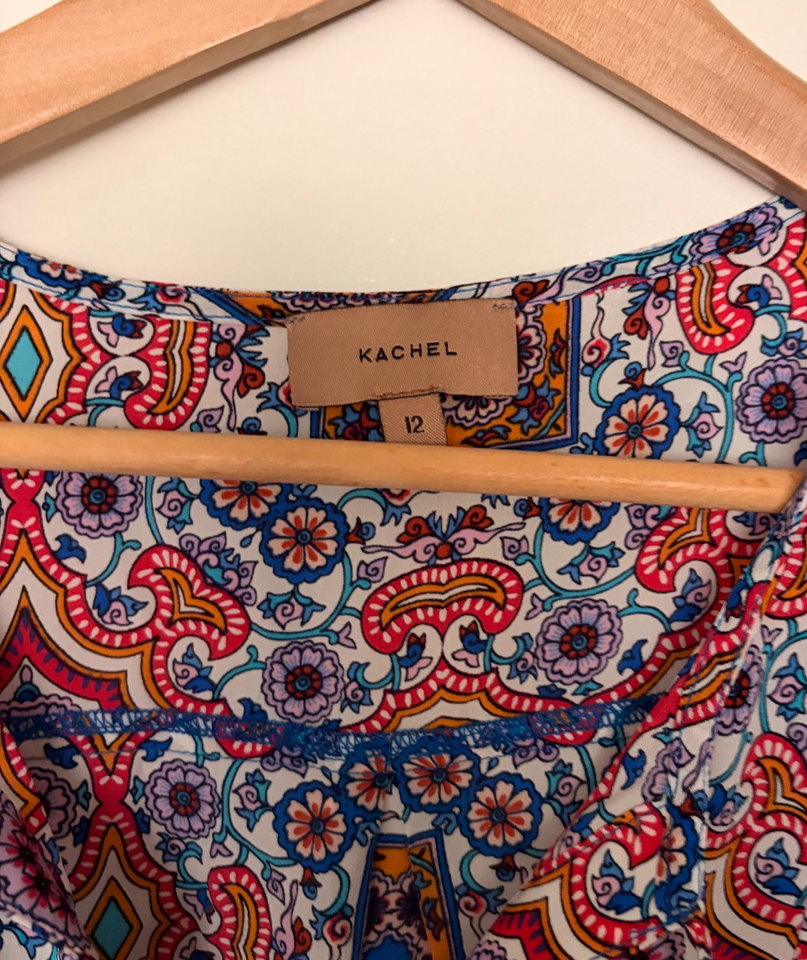 KACHEL silk top sz 12 ~ Moroccan print ~ boho summer | eBay Australia