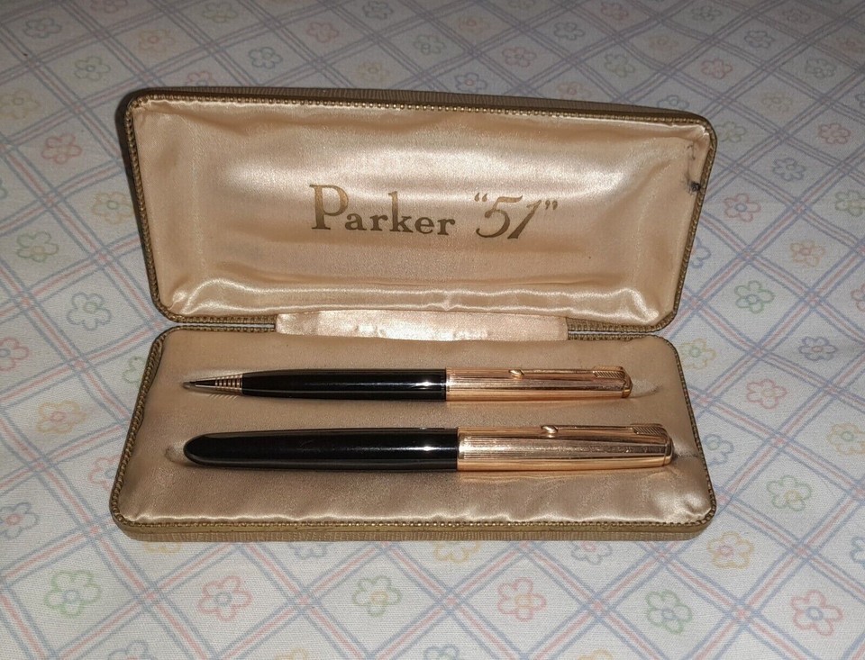 Vintage 1940s "PARKER 51" Aerometric Pen & Pencil Set-Boxed-Made In ...