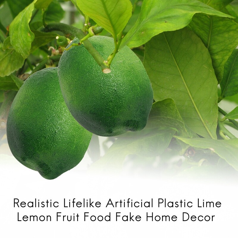 6 x Realistic Lifelike Artificial Plastic Lime Lemon Fruit Food Fake ...