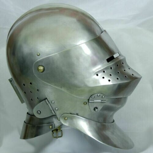Medeival 18 GA SCA LARP Knight Tournament Close Armor Helmet Replica ...