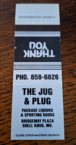 Vintage Matchbook: The Jug & Plug, Shell Knob, MO | eBay
