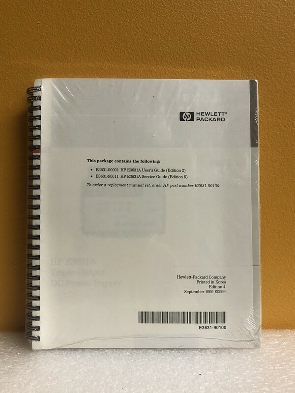 HP E3631-90100 E3631A Triple Output DC Power Supply Service Guide | eBay