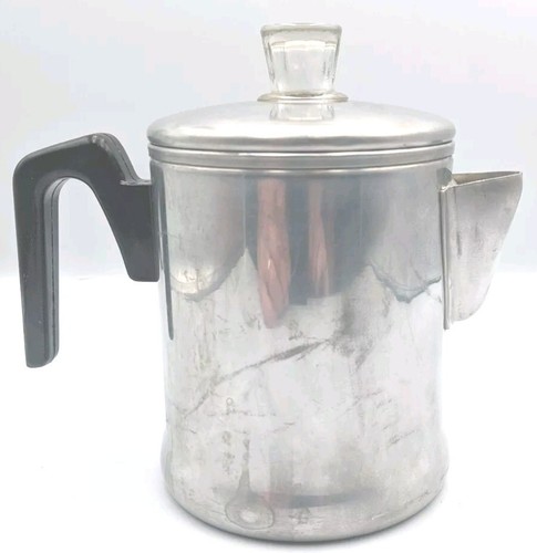 Vintage 1950s Century Aluminum Ware 1 - 5 Cup Coffee Pot Glass Knob ...