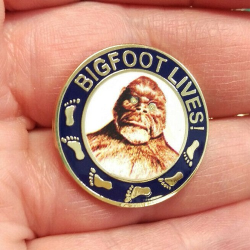 Bigfoot Lives! lapel pin with great sasquatch logo Cool collector item ...