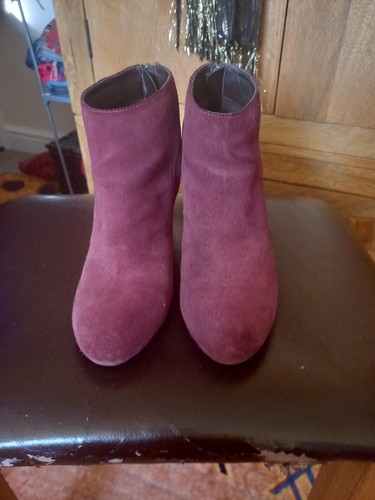 JONES ANKLE MAROON, SUEDE LEATHER BOOT SIZE 5 | eBay UK