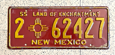 1955 NEW MEXICO license plate — ALBUQUERQUE — ORIGINAL vintage antique ...