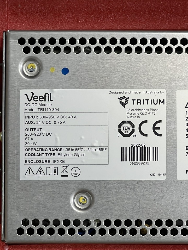 Tritium Veefil DC-DC Module TRI149-304 Electric Vehicle Charger ...