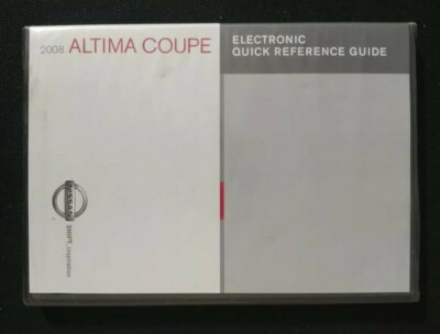 DVD Electronics Quick Reference Guide for 08 Nissan Altima Coupe | eBay