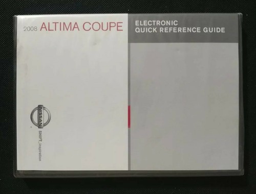 DVD Electronics Quick Reference Guide for 08 Nissan Altima Coupe | eBay