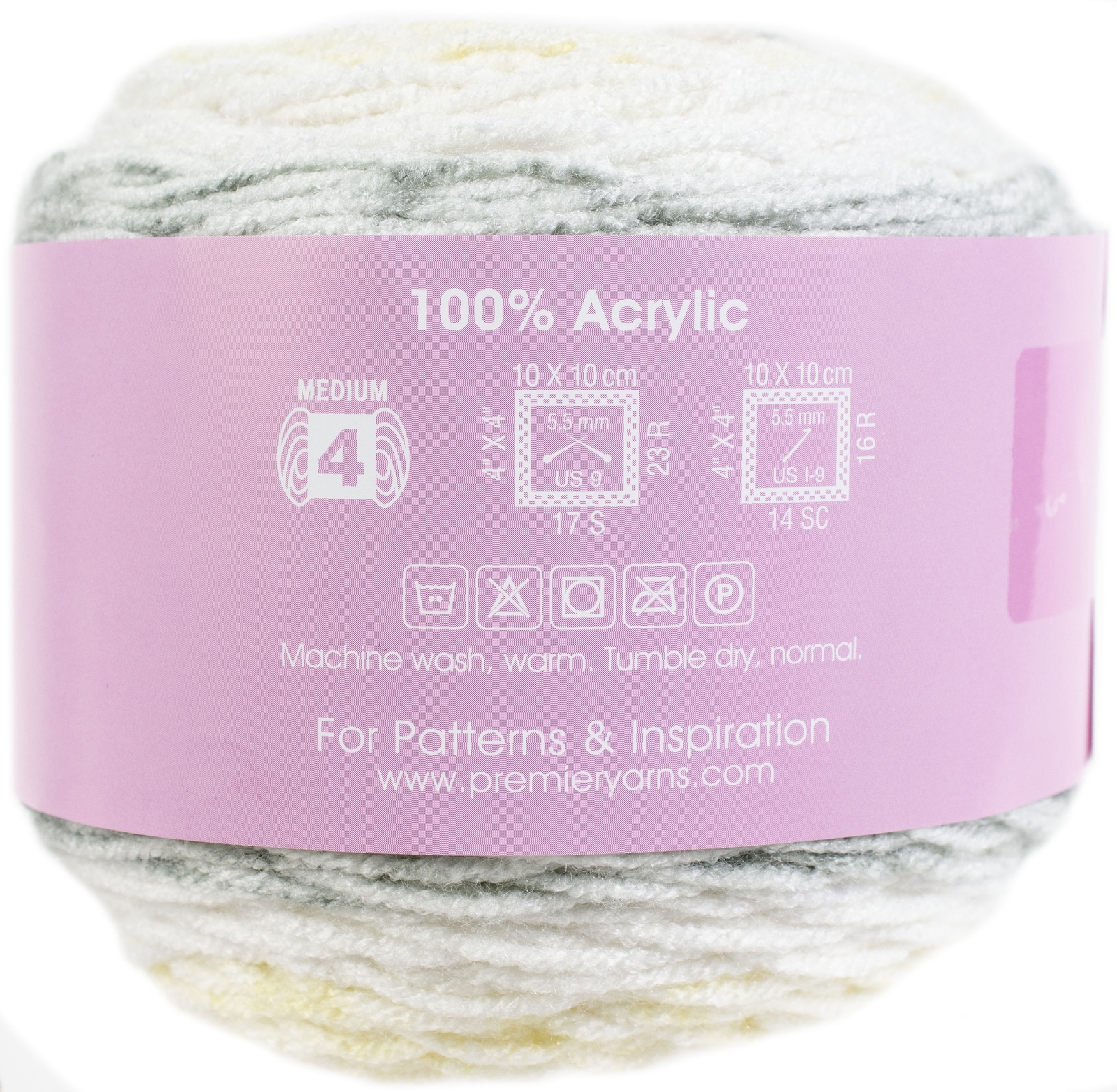 Premier Yarns Sweet Roll Frostie Yarn-Buttercream (Pack of 3 Skein ...