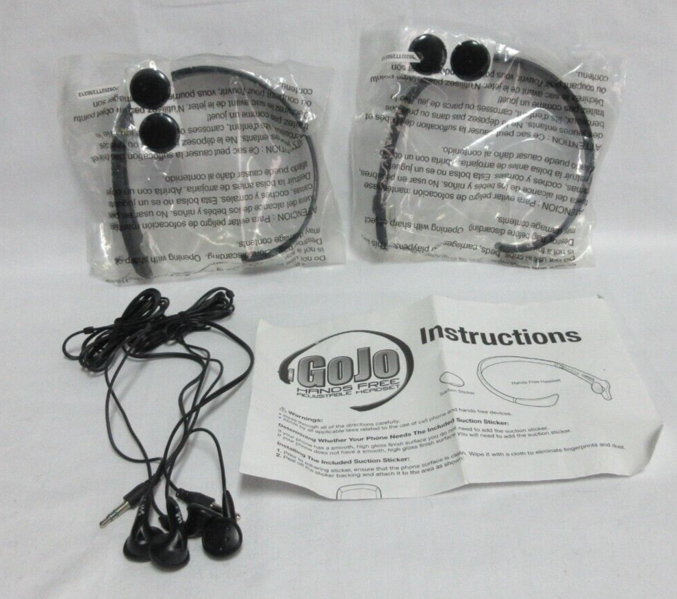 GOJO HANDS FREE ADJUSTABLE HEADSET /INSTRUCTIONS Set of 2 + 2 Earplugs ...