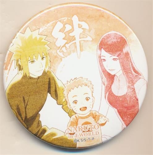 Japanese anime NARUTO Can Badge Naruto Uzumaki Father and Mother | eBay