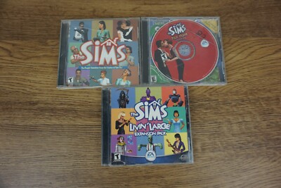 The Sims (PC, 2000) Original Base Game and Livin Large and Hot Date ...