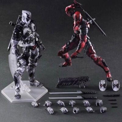 New Play Arts Kai Deadpool 26CM Action Figure Toy Gray Wade Deadpool ...