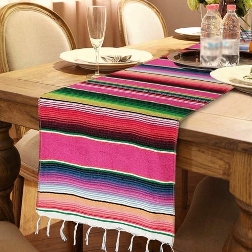 Mexican Style Table Runner Colorful Shawl For Wedding B7F4 Party Decor ...