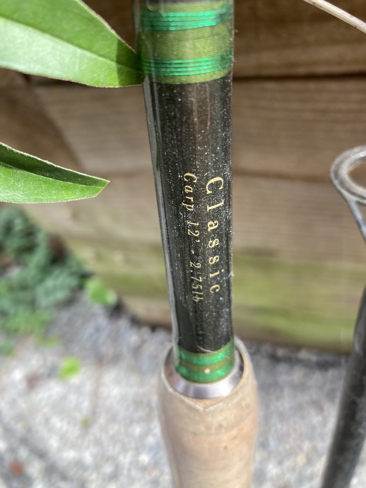 TF Gear Classic 12ft 2.75lb Green Cork Carp Rods Fishing Tackle x2 ...