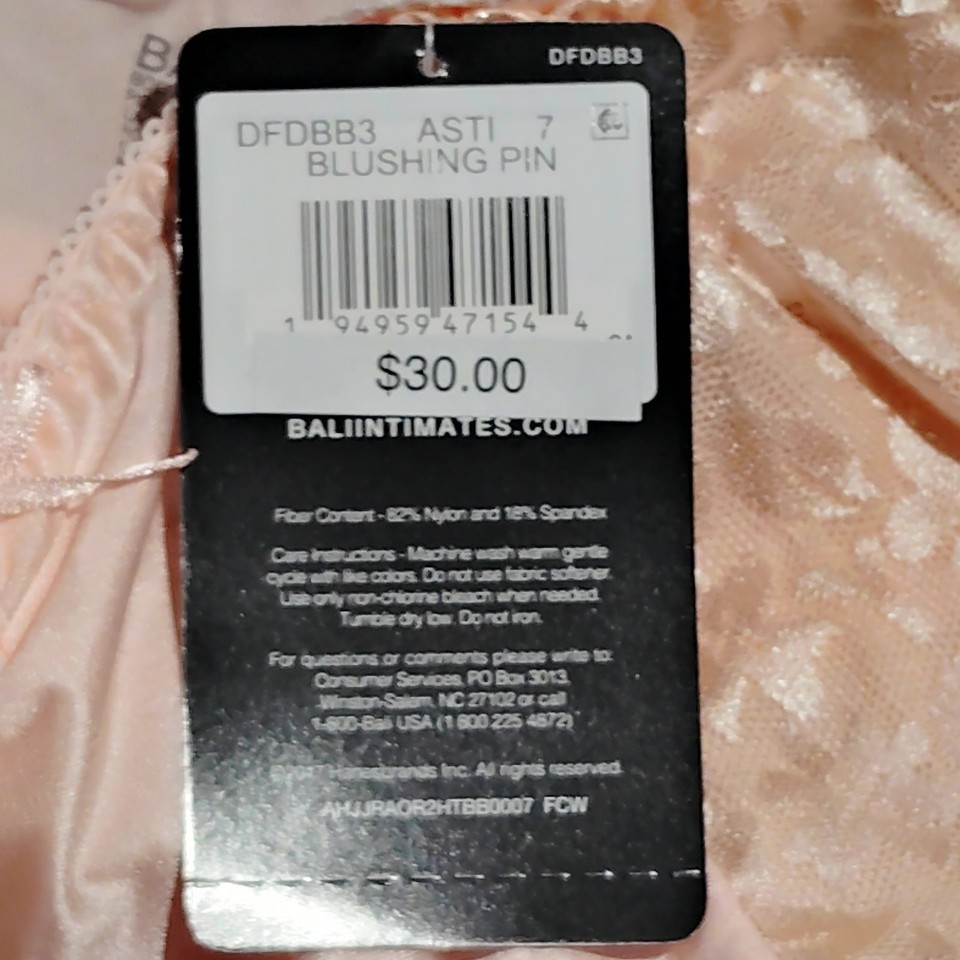 Bali Double Support Brief Panty Set – 3 Pack – Size L/7 - Multi-Colors ...