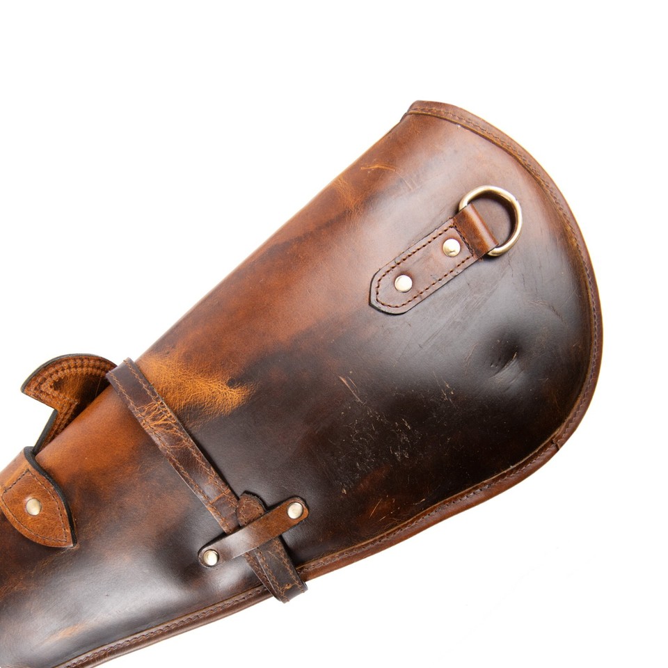 33"Genuine Leather Rifle Scabbard shooting and Hunting Gun Bag Padded ...