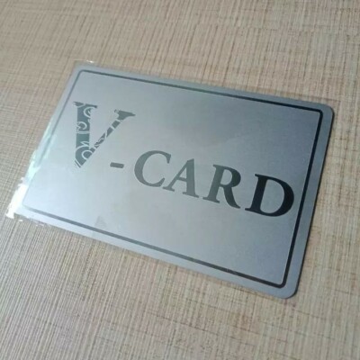 Novelty Funny Stainless Steel Metal V card/Virgin virginity card | eBay