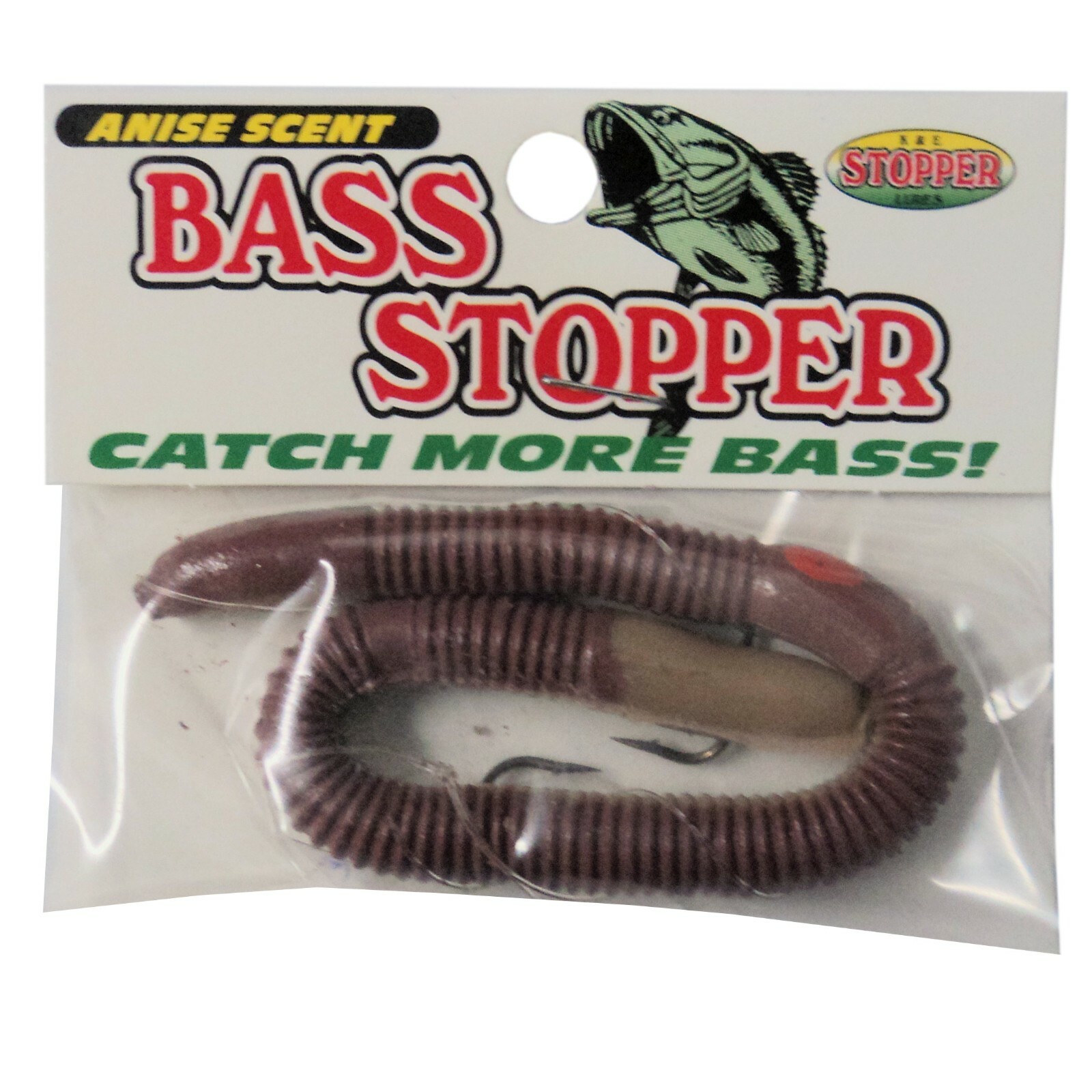 K&E Bass Stopper 3-Hook Rigged Worm, 6", SIX Packs, Anise Scent #BS1PK ...