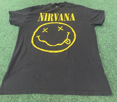 STONED SMILEY FACE X-EYES NIRVANA Black Medium T-shirt | eBay