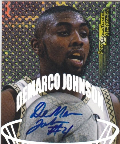 1998 PRO SIGNATURES DEMARCO JOHNSON BASKETBALL AUTOGRAPHED CARD #17 | eBay